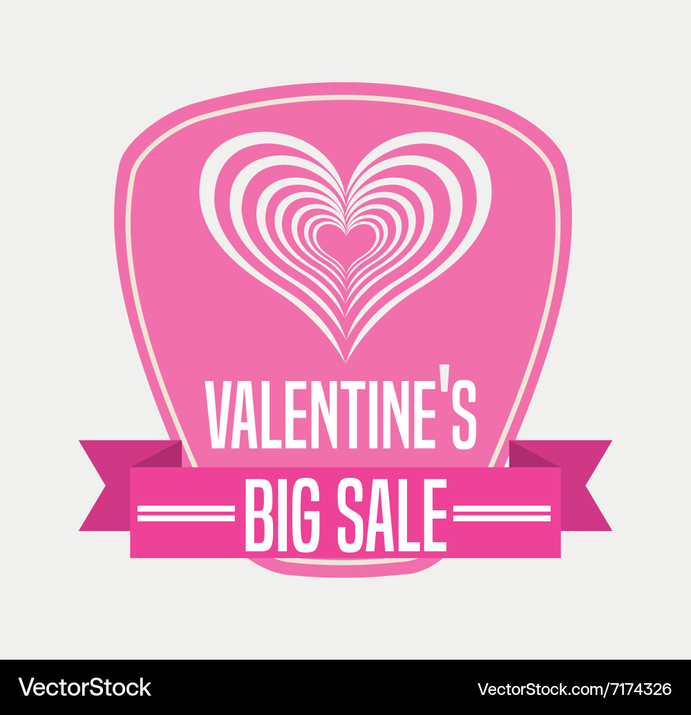 Valentines sale design Royalty Free Vector Image