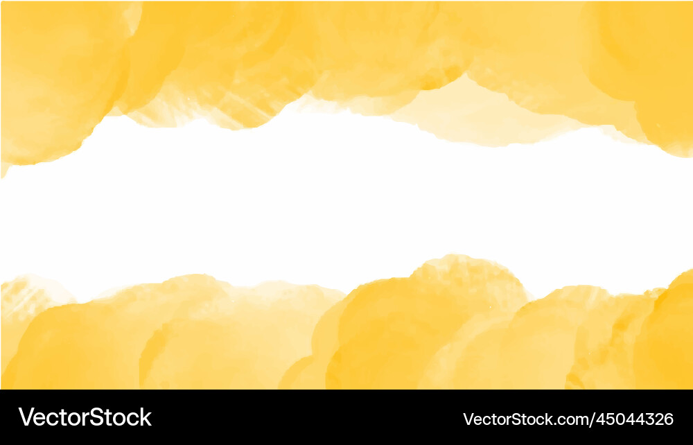 Yellow watercolor background for your design Vector Image