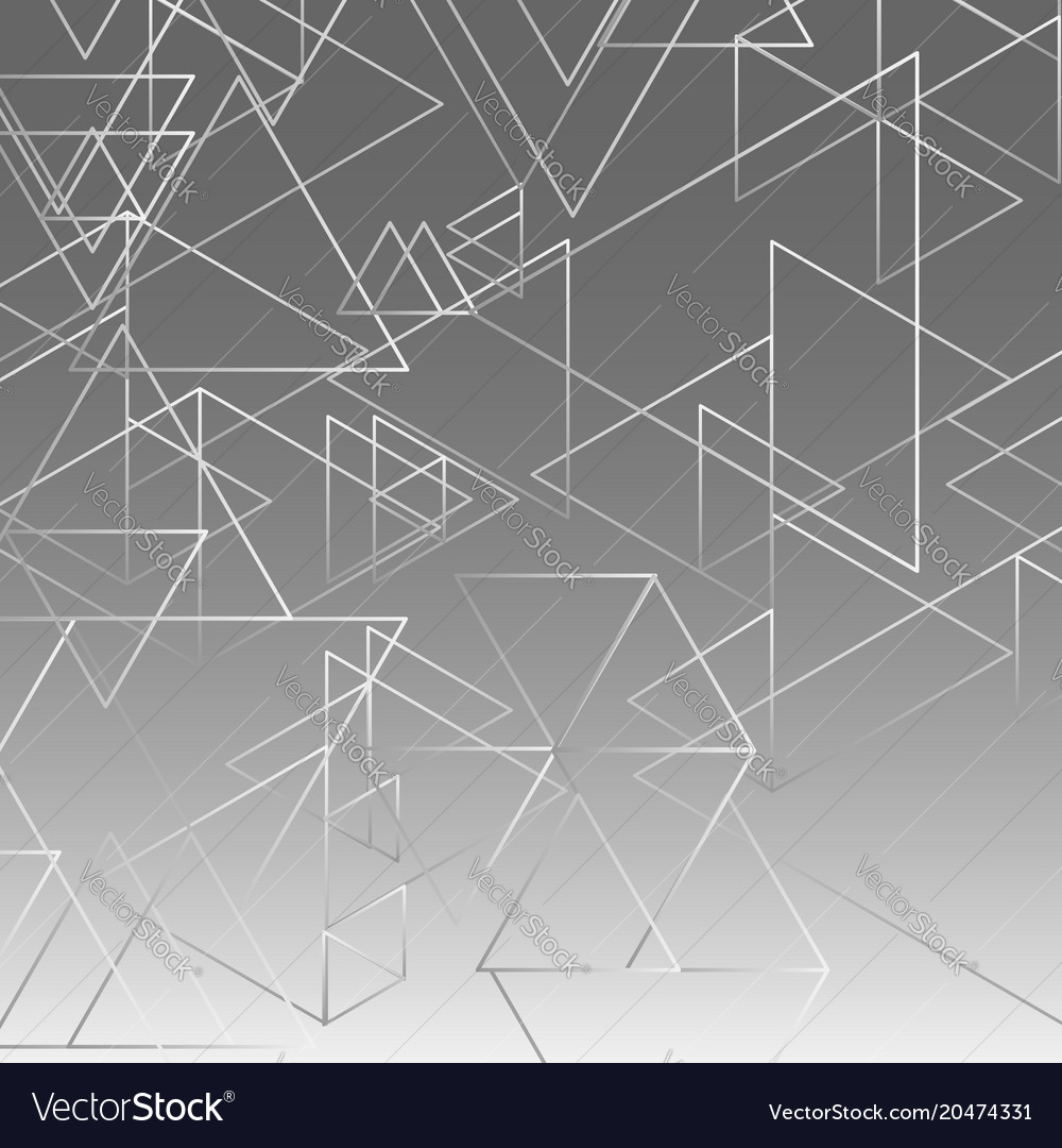 Abstract gray gradient triangle background Vector Image