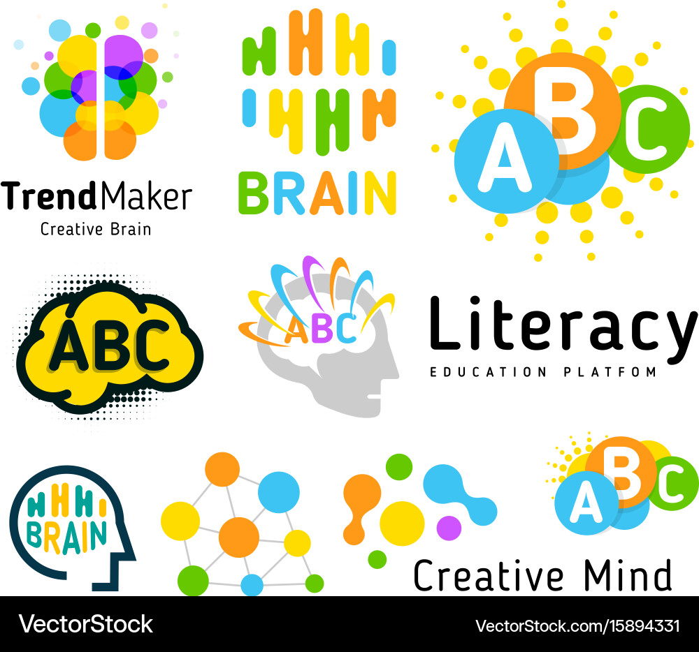 Creative brain genius school human development Vector Image