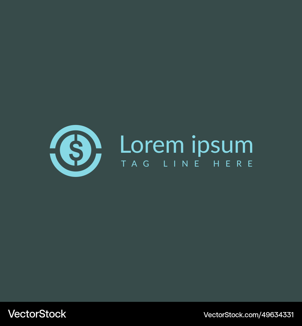 Dollar sign financial brand logo template Vector Image