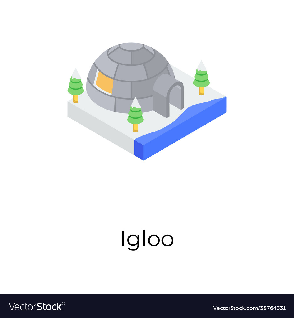 Igloo Royalty Free Vector Image - VectorStock