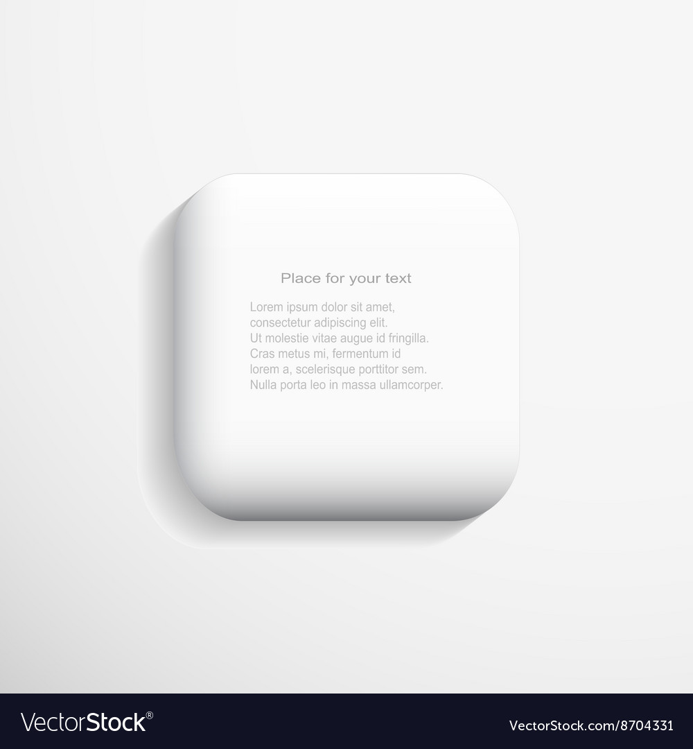 Isolated 3d square Royalty Free Vector Image - VectorStock