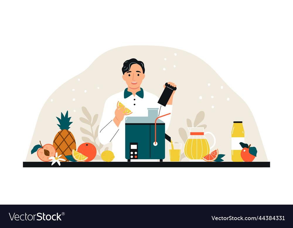 Juice making Royalty Free Vector Image - VectorStock