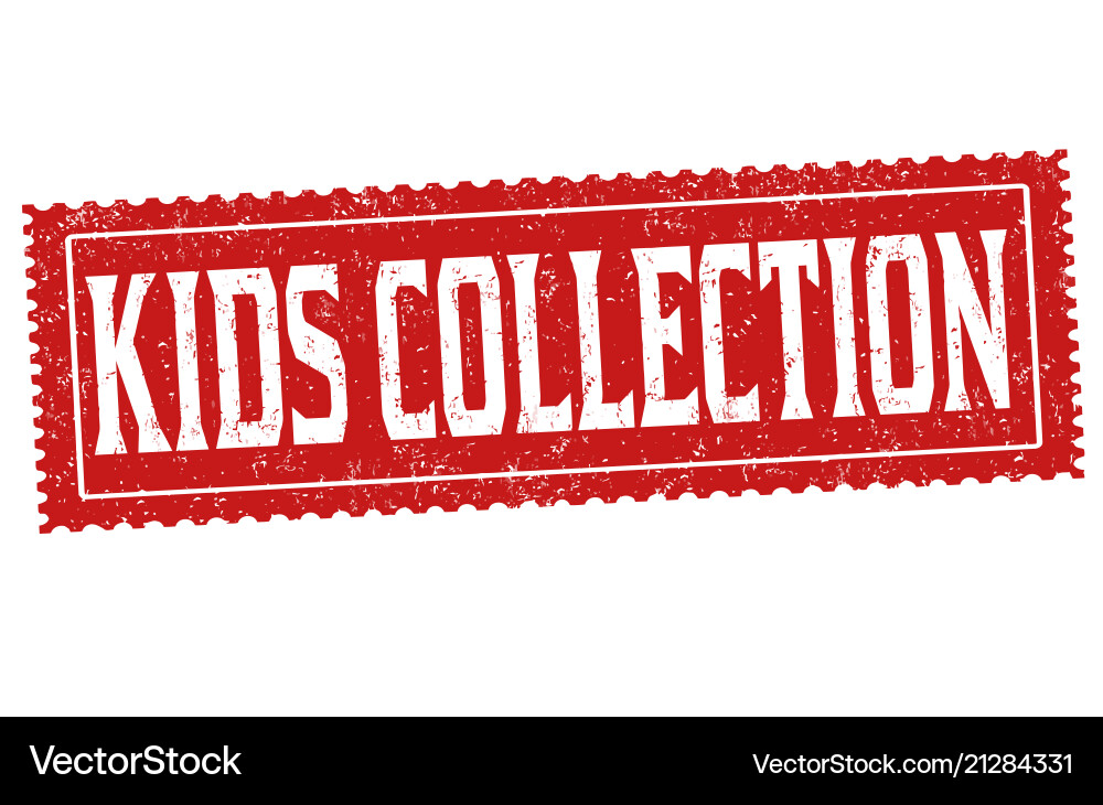 Kids collection grunge rubber stamp Royalty Free Vector