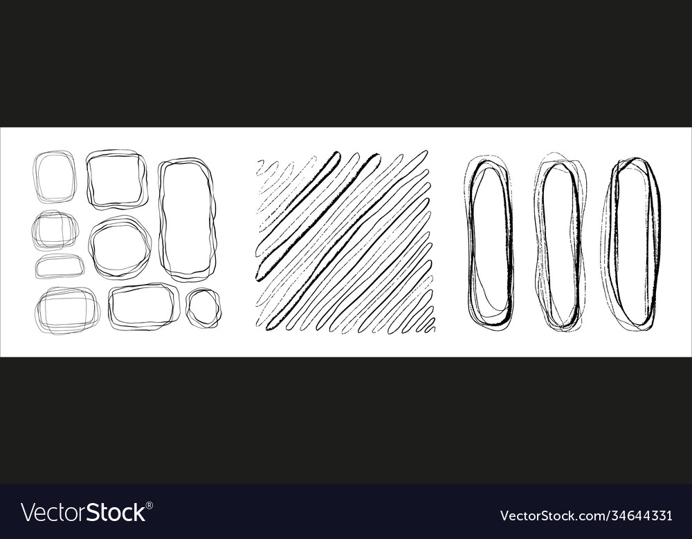 Set abstract handmade graphic elements Royalty Free Vector