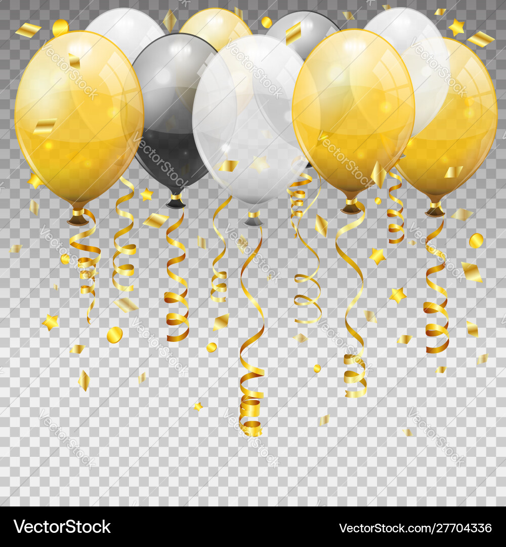 Birthday party with balloons Royalty Free Vector Image