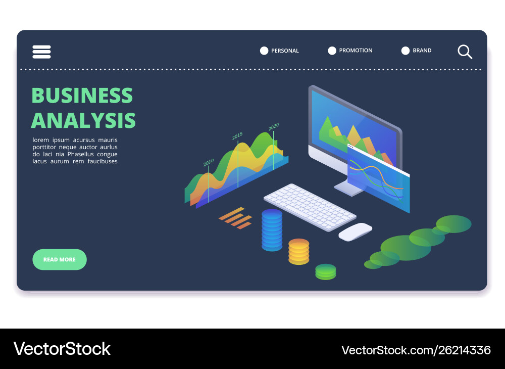 Business statistics charts diagrams Royalty Free Vector