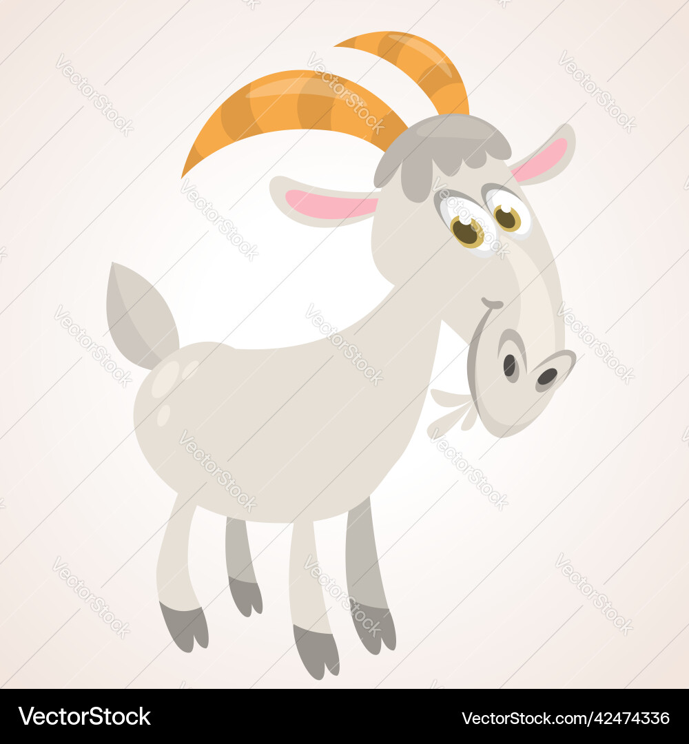 Cute goat character cartoon isolated Royalty Free Vector
