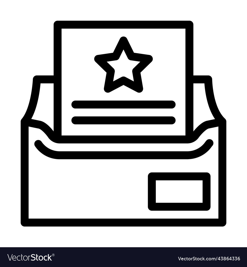 Event triggered email line icon Royalty Free Vector Image