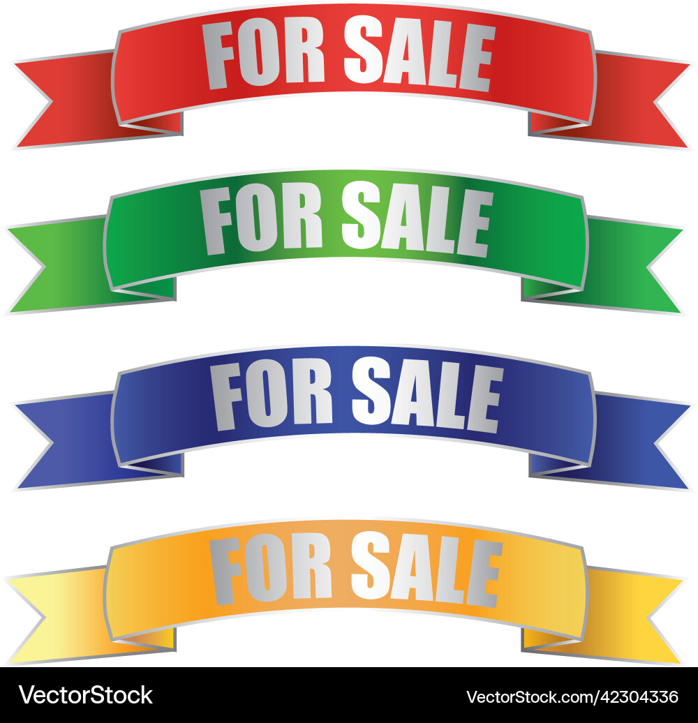 For sale banner flag graphics Royalty Free Vector Image