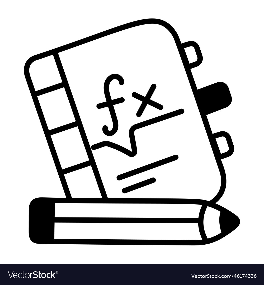 Formula notebook Royalty Free Vector Image - VectorStock