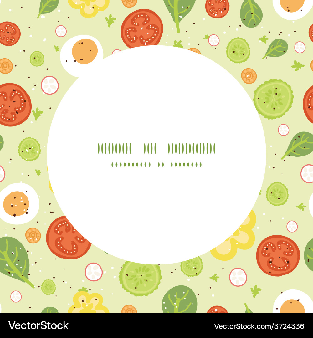 Fresh salad frame seamless pattern Royalty Free Vector Image