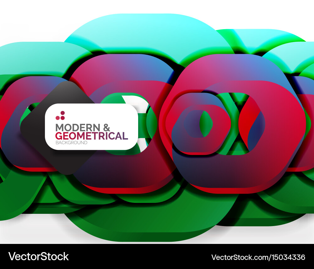 Geometric abstract background cut chain shapes Vector Image