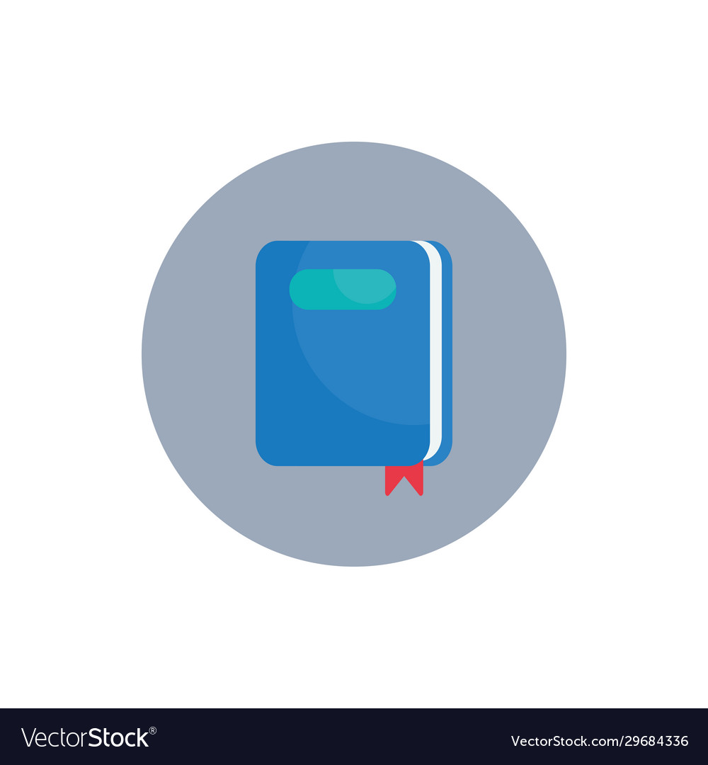 Isolated education book flat block style icon Vector Image
