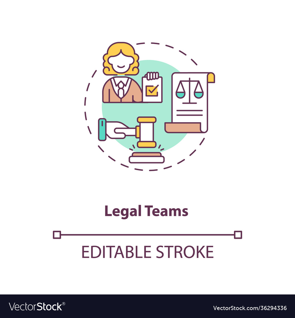 Legal teams concept icon Royalty Free Vector Image Legal teams concept icon Royalty Free Vector Image