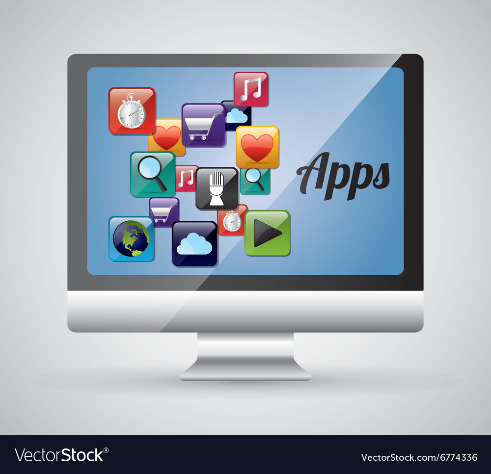 Mobile technology applications Royalty Free Vector Image