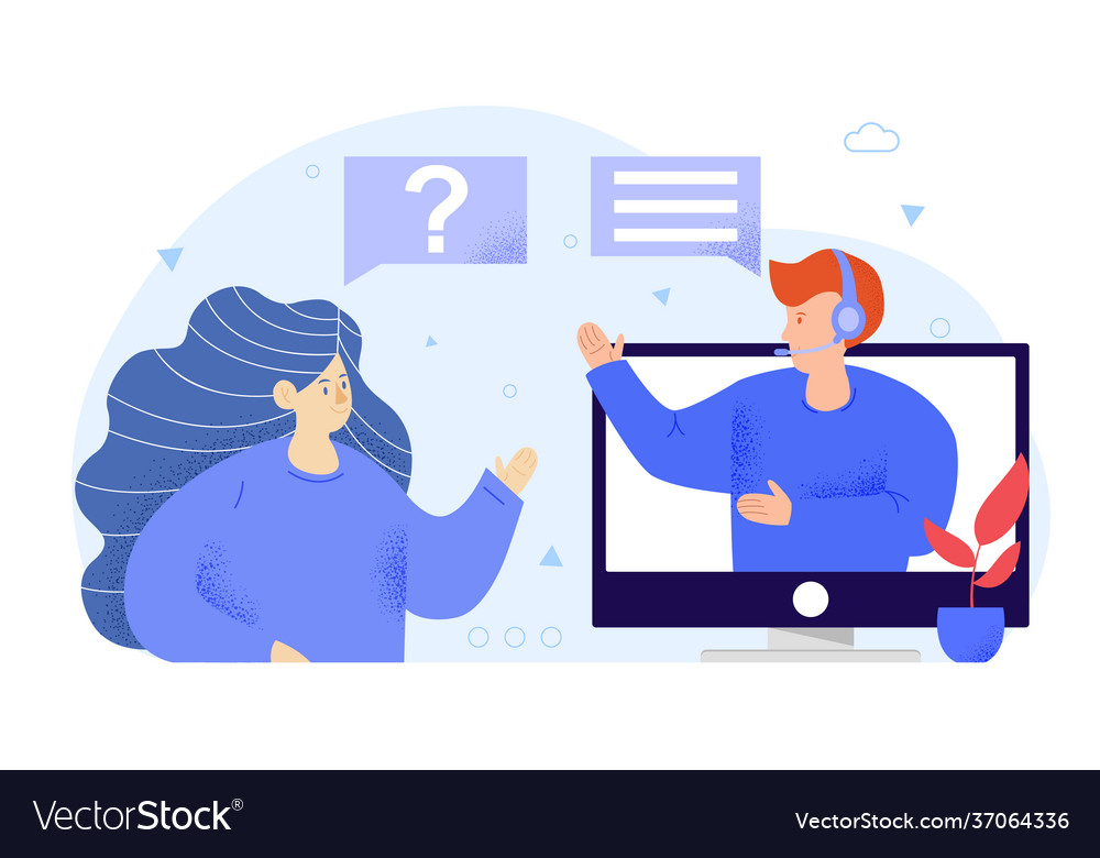 Online global technical support service 24 7 Vector Image Online global technical support service 24 7 Vector Image