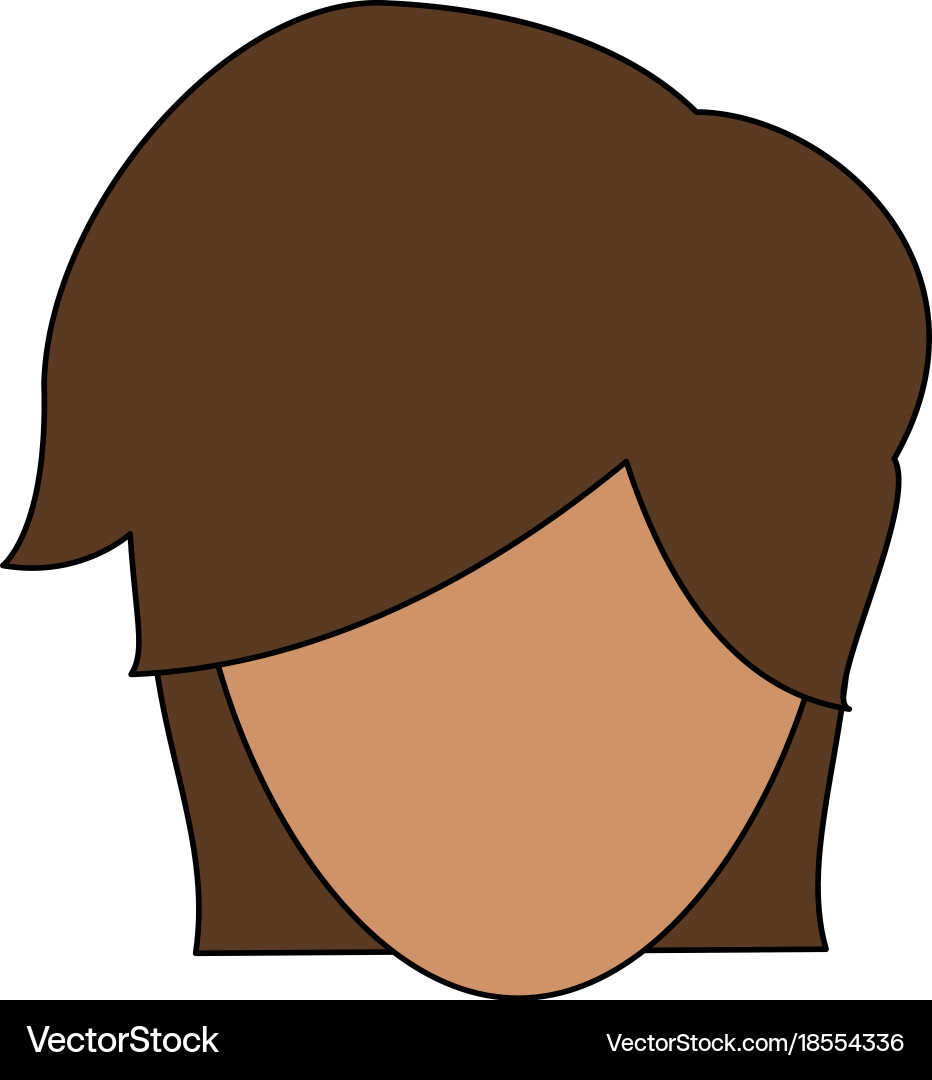 Woman faceless cartoon Royalty Free Vector Image
