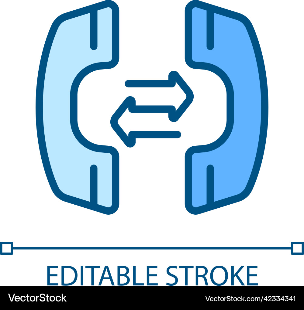 Business communication via phone pixel perfect Vector Image