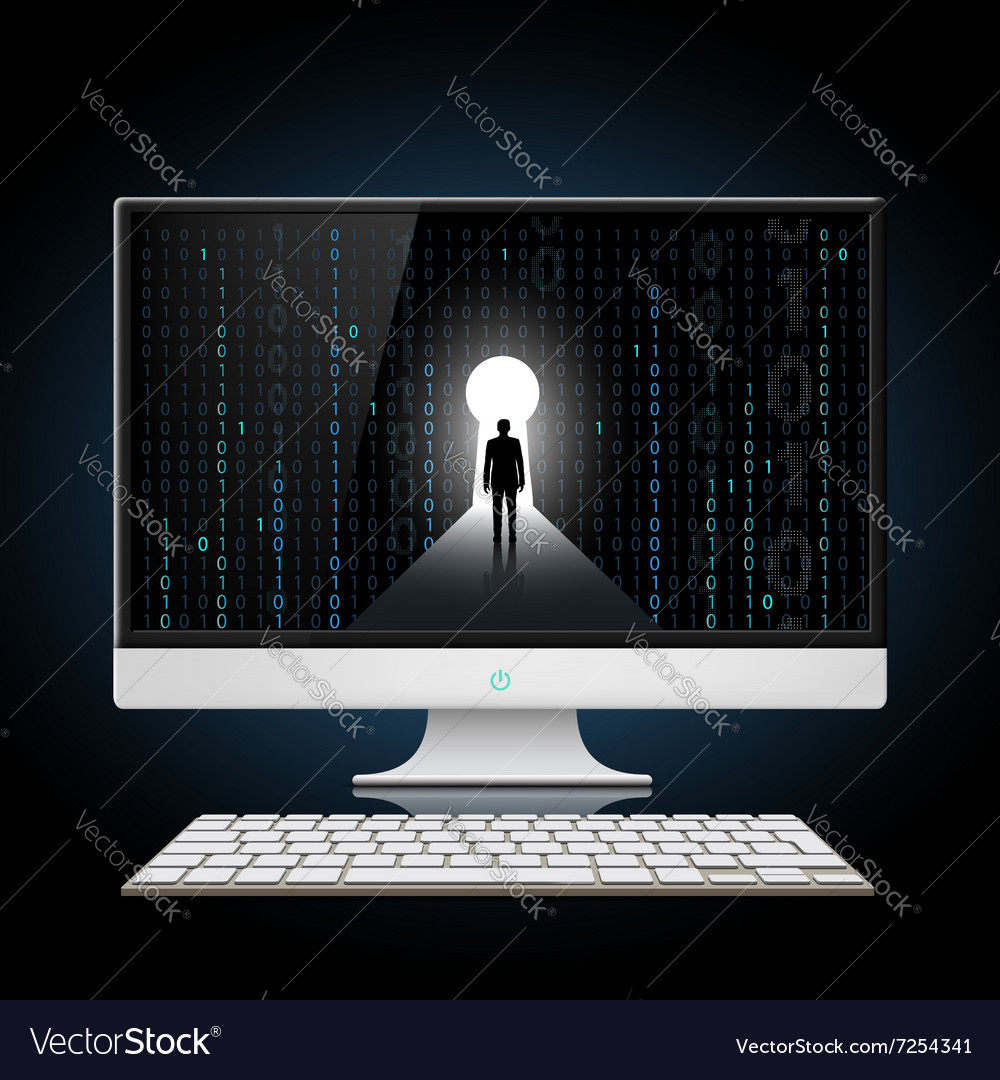 Computer monitor stock Royalty Free Vector Image