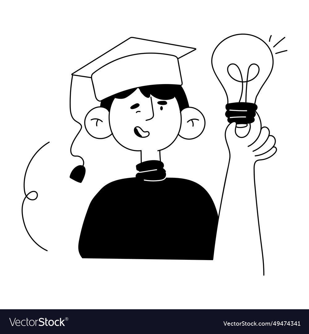 Creative student Royalty Free Vector Image - VectorStock