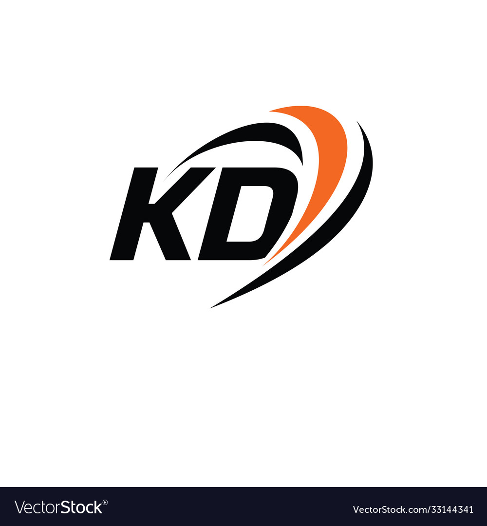 Kd monogram logo Royalty Free Vector Image - VectorStock