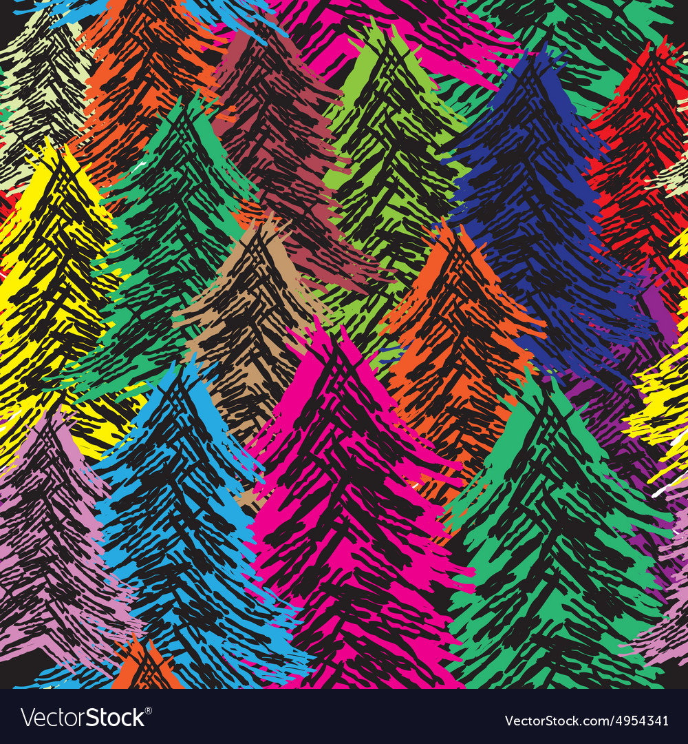 Seamless background pattern tree nature Royalty Free Vector