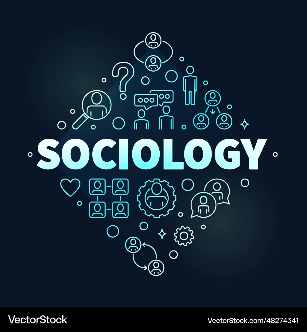 Sociology patterns of social relationships Vector Image