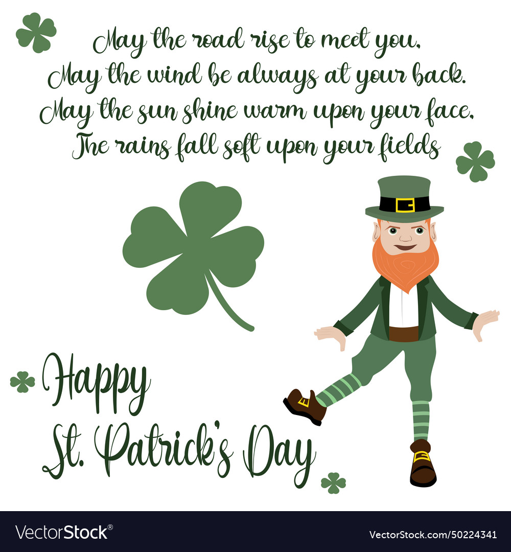 St patricks day card Royalty Free Vector Image