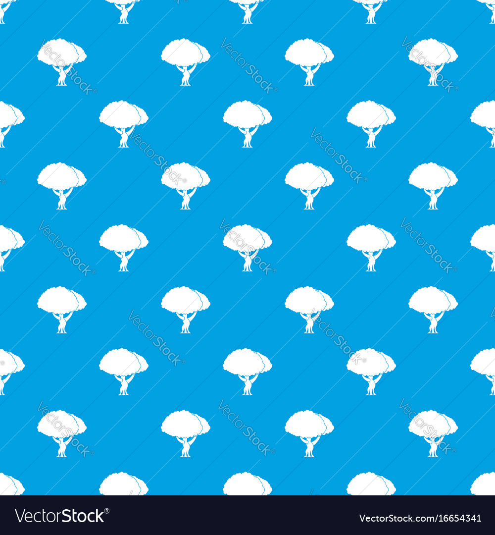 Tree pattern seamless blue Royalty Free Vector Image
