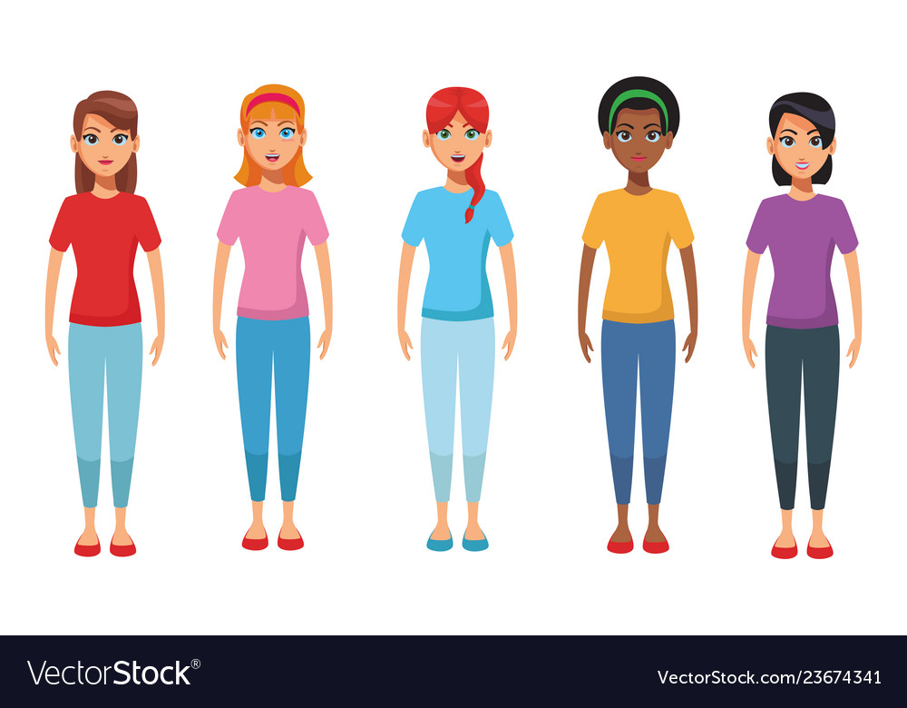 Young women body cartoon Royalty Free Vector Image Young women body cartoon Royalty Free Vector Image