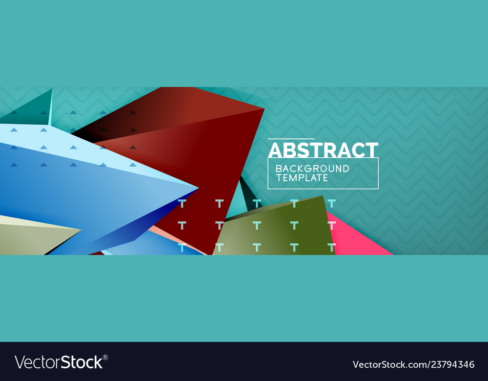 3d triangular shapes abstract background Vector Image