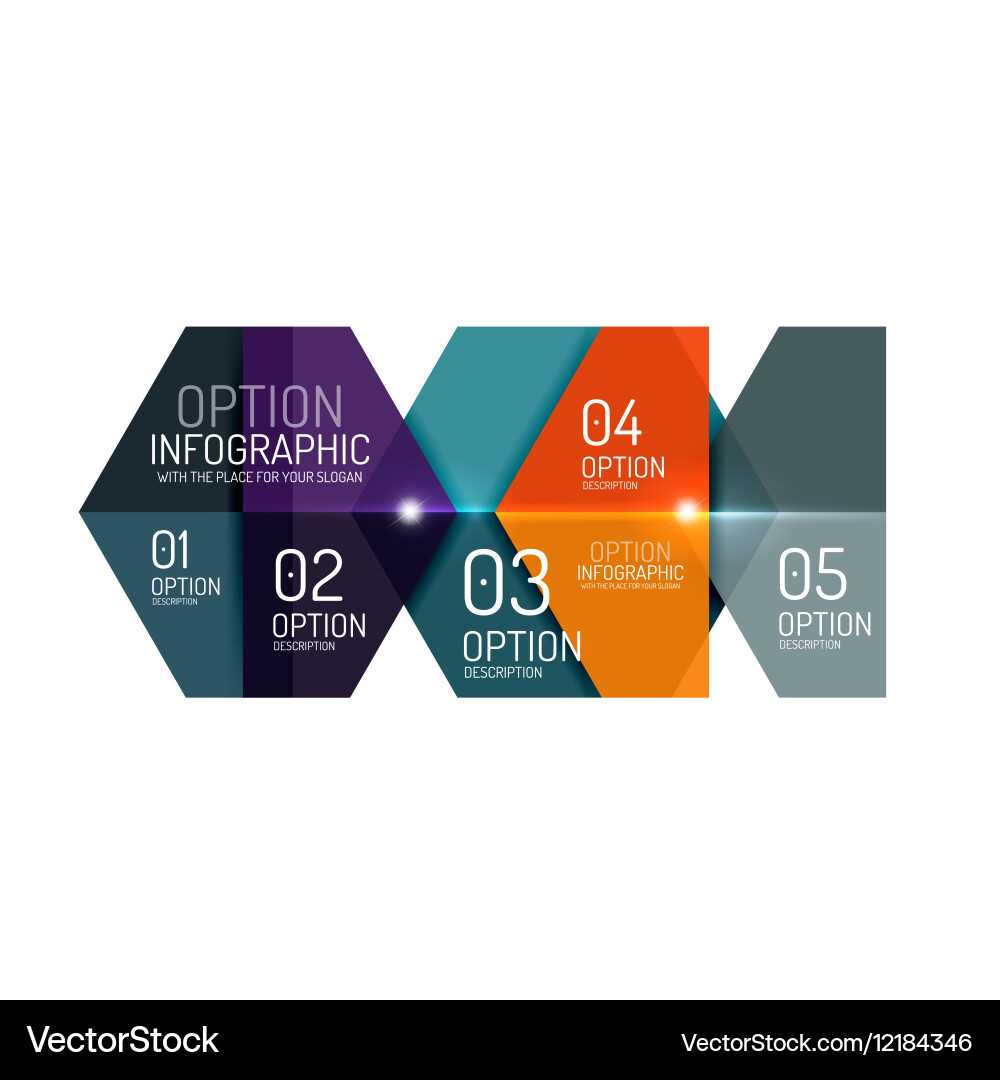 Business option diagram templates Royalty Free Vector Image