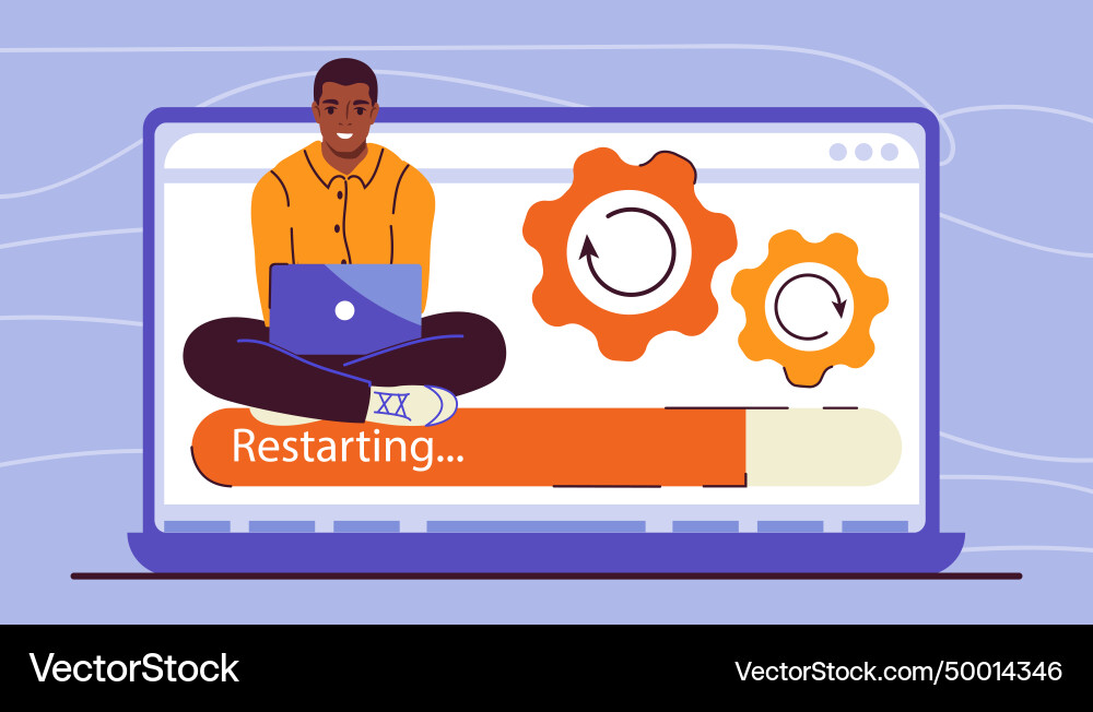 Business restart concept Royalty Free Vector Image