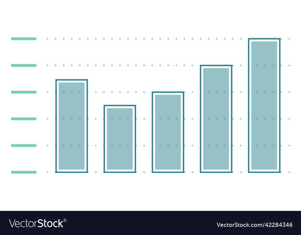 Column chart icon digital graph symbol data sign Vector Image