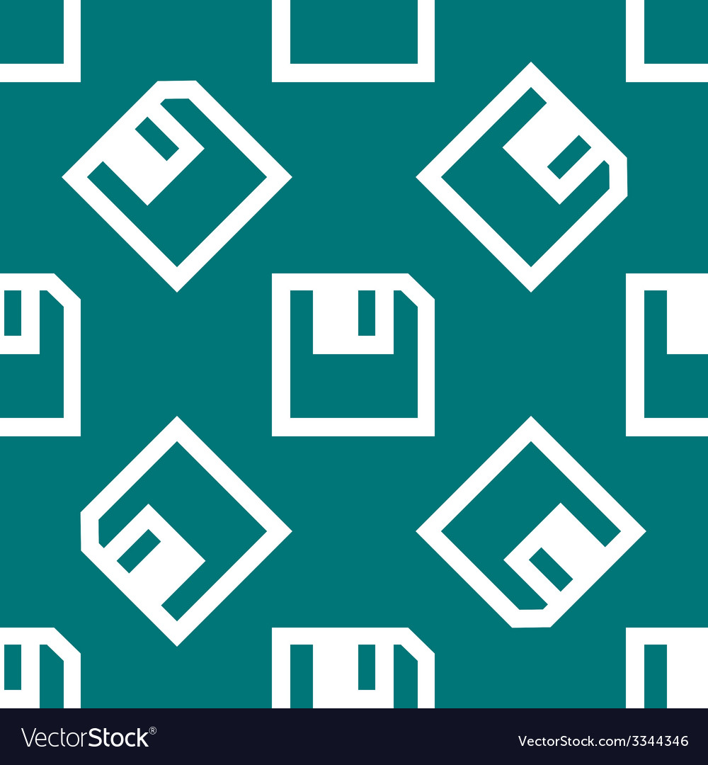 Floppy disk web icon flat design seamless pattern Vector Image