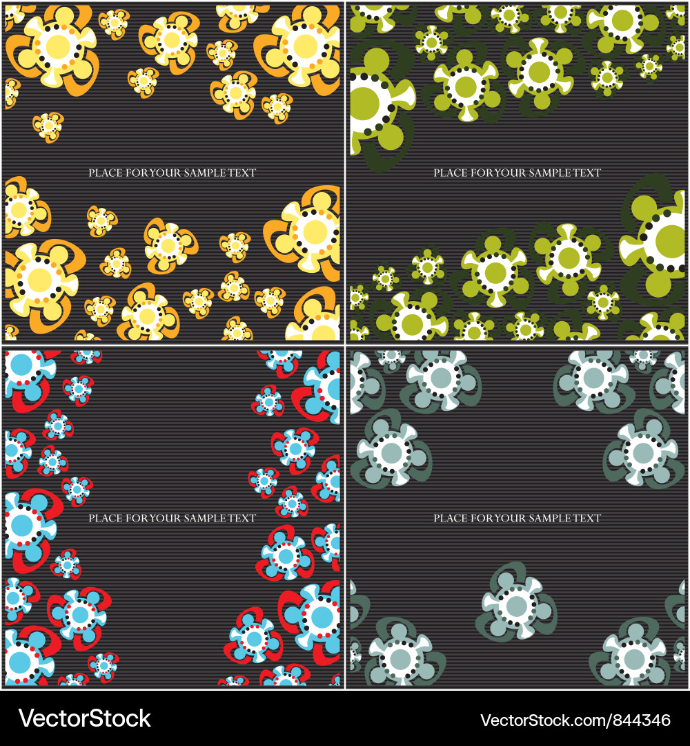 Floral postcard Royalty Free Vector Image - VectorStock