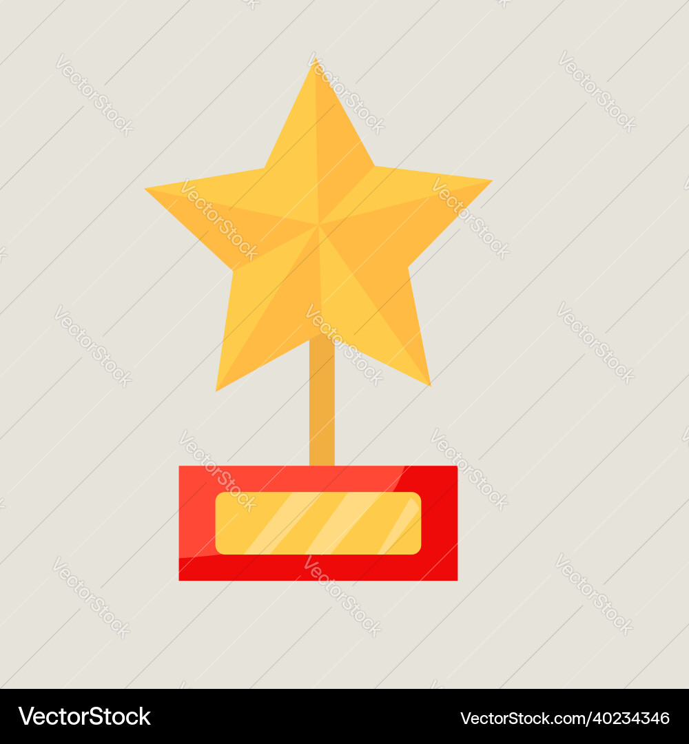 Golden award for winner flat design Royalty Free Vector
