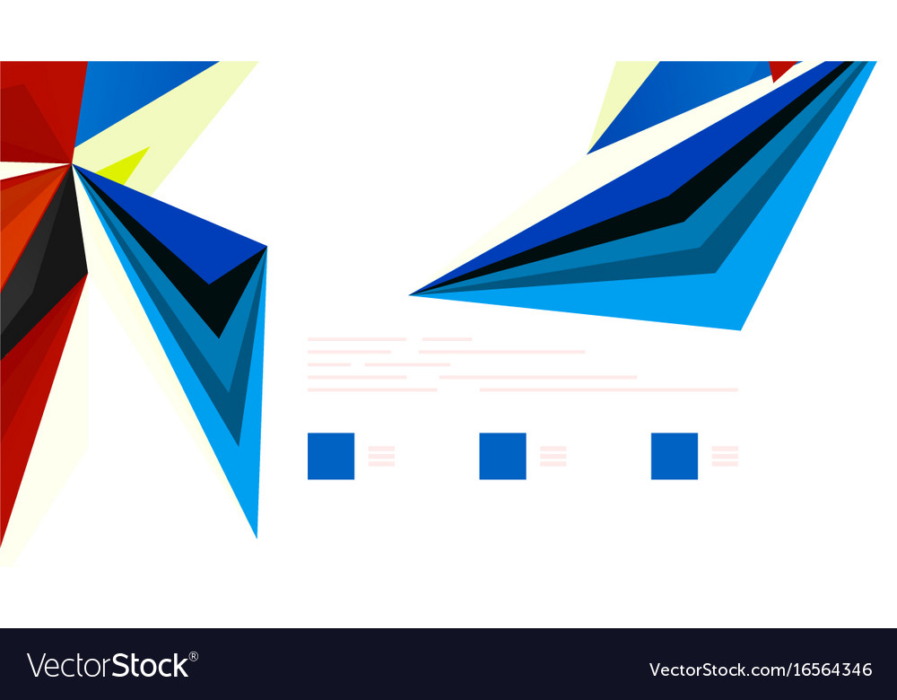 Modern triangle presentation template Royalty Free Vector