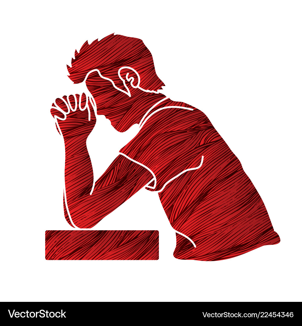 Praise god prayer christian praying Royalty Free Vector