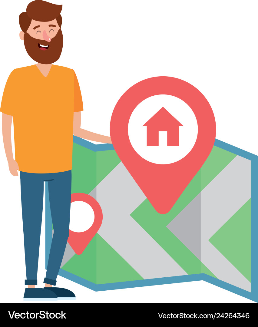 Real estate man cartoon Royalty Free Vector Image
