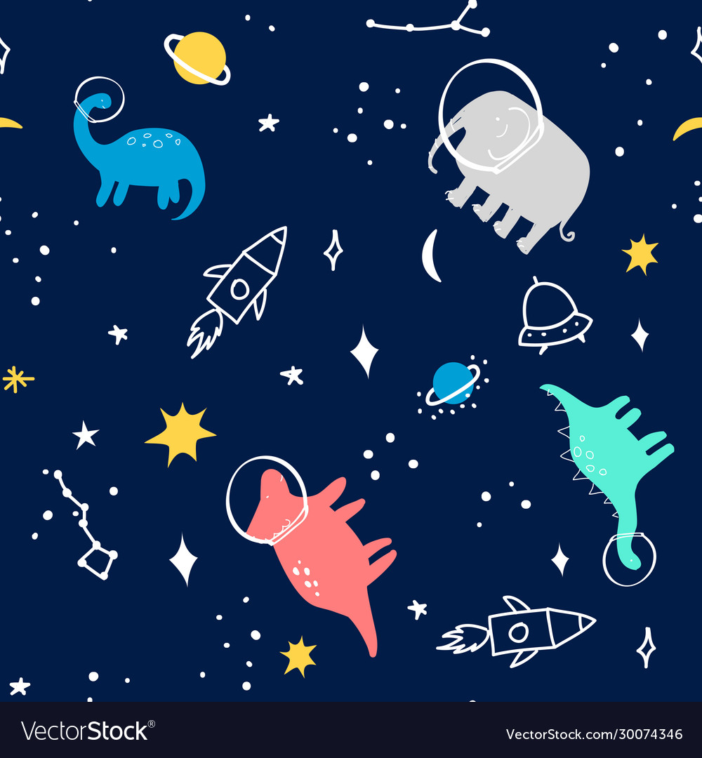 Space pattern Royalty Free Vector Image - VectorStock