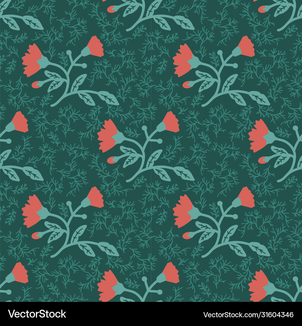 Summer floral pattern Royalty Free Vector Image