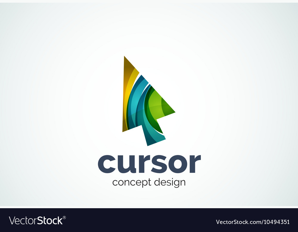 Cursor logo template mouse pointer and arrow Vector Image