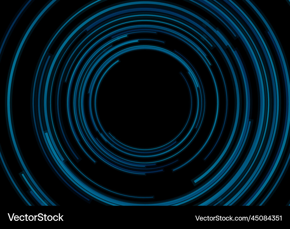 Dark blue circular lines abstract futuristic Vector Image