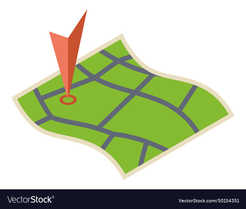 Gps Navigation Map Icon Isometric Automotive Vector Image