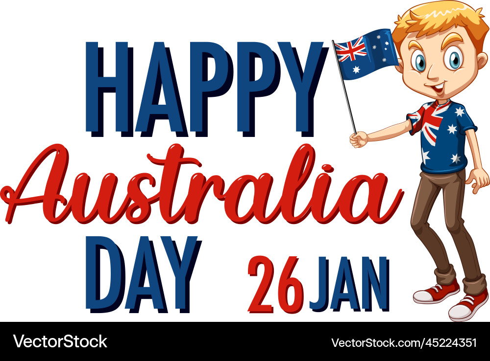 Happy australia day banner design Royalty Free Vector Image