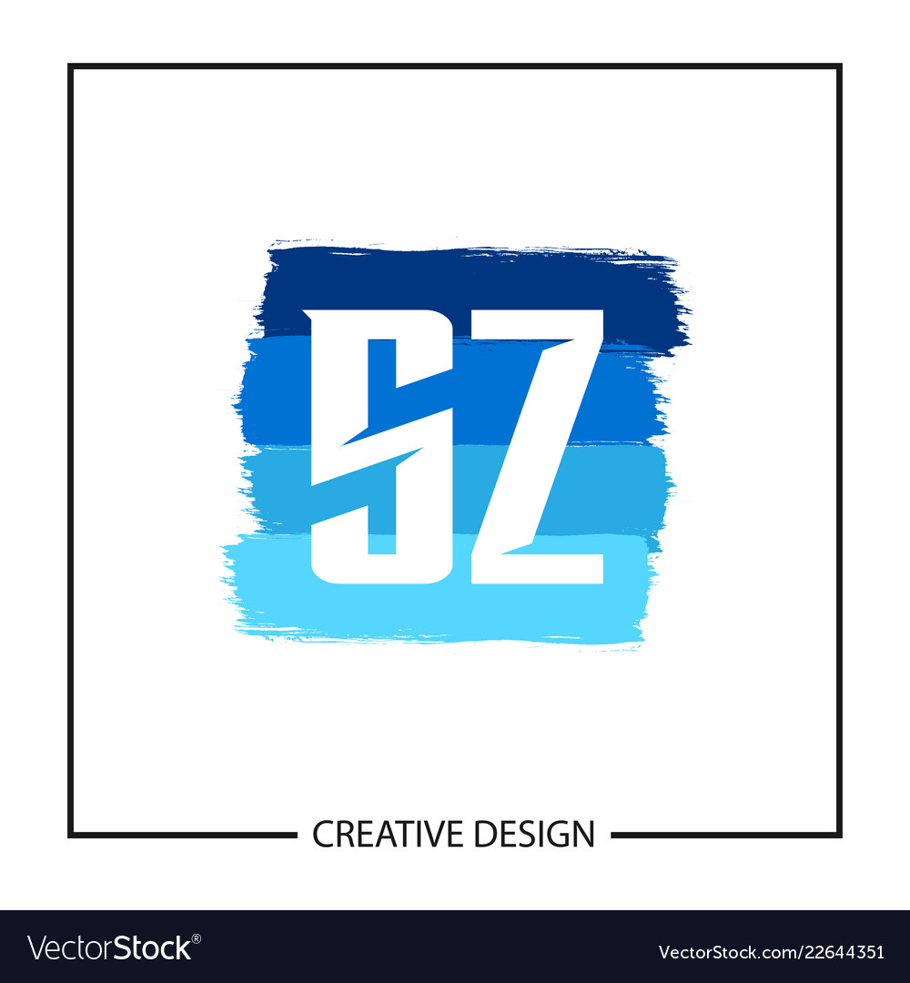 Initial letter sz logo template design Royalty Free Vector
