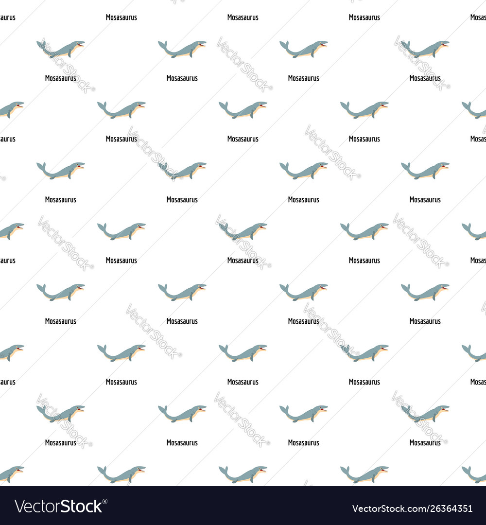Mosasaurus pattern seamless Royalty Free Vector Image